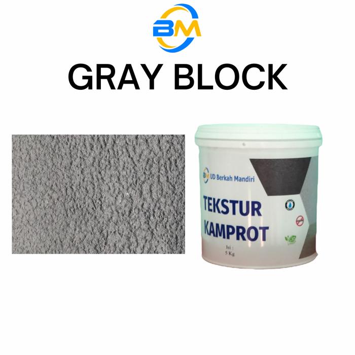 Jual cat tekstur kamprot - gray block - 5 Kg - Kota Bekasi - BM Paint ...