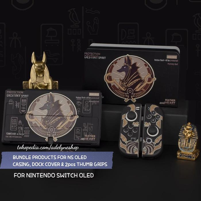 Jual Bundle Casing, Caps & Dock Cover Anubis Egypt for Nintendo Switch ...