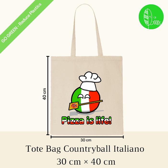 Jual Tote Bag Countryballs Italiano Kanvas Blacu 30 × 40 cm - Kab ...