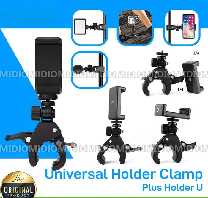 Jual Bracket Holder Mount Clamp Jepit Stand Penjepit Tiang Tripod HP ...