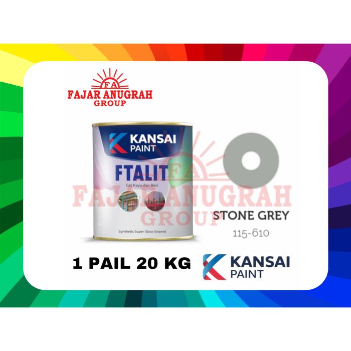 Jual Kansai Ftalit Gloss stone grey 115-610 Cat Kayu dan Besi 20 Kg ...
