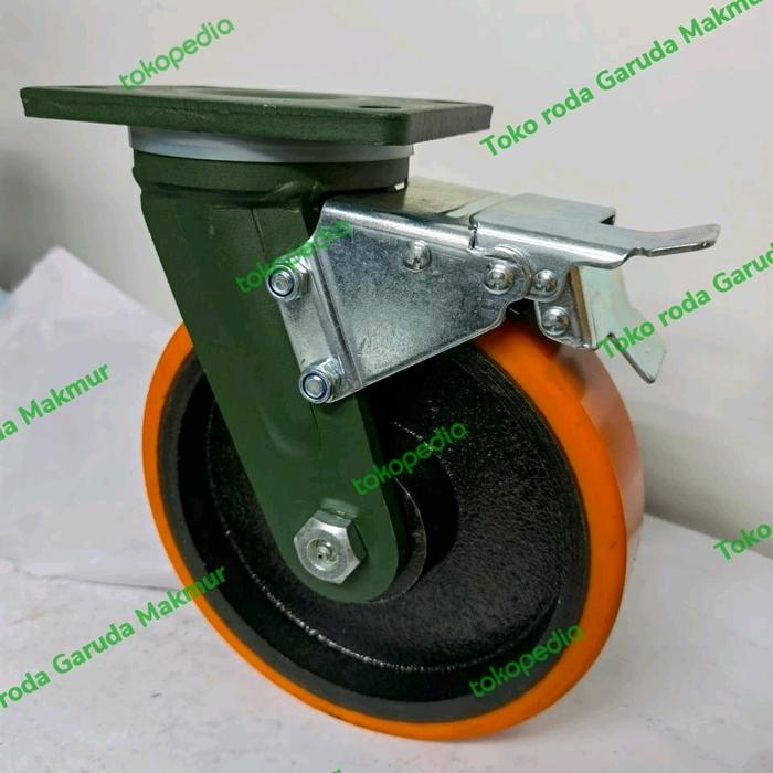 Jual roda pu extra heavy duty ranger 8inch rem - Jakarta Barat - Toko ...