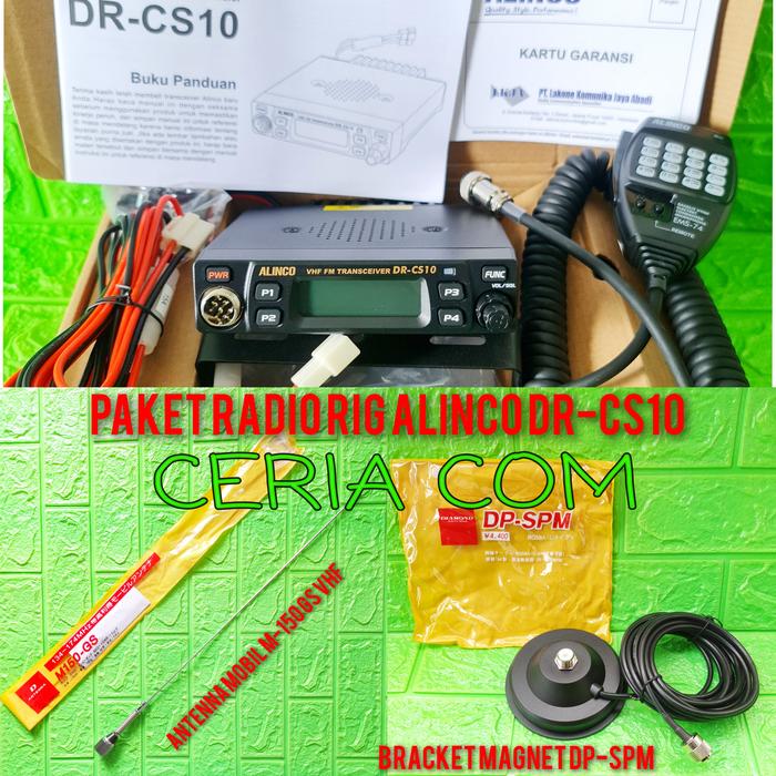 Jual PAKET RADIO RIG ALINCO CS10 VHF PLUS ANTENA MOBIL DAN BRACKET ...