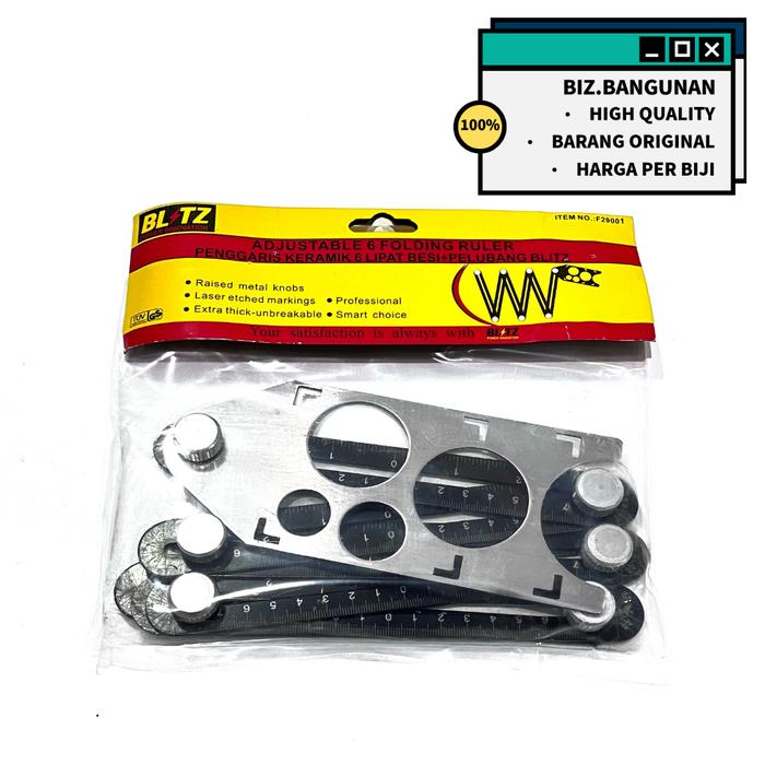 Jual PENGGARIS KERAMIK LIPAT BLITZ 6 SUDUT -MULTIFUNGSI PELUBANG ...