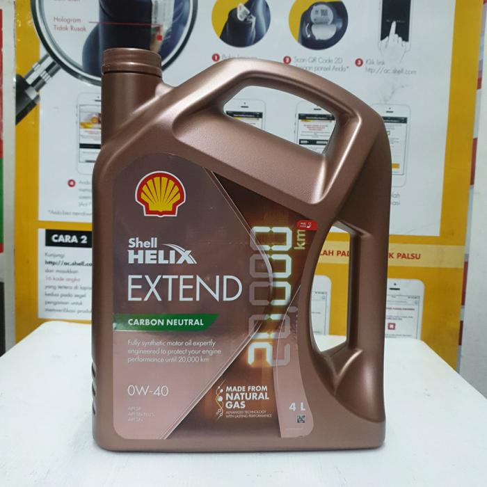 Jual Oli Shell Helix Extend Carbon Neutral 0w-40 - Kota Tangerang ...