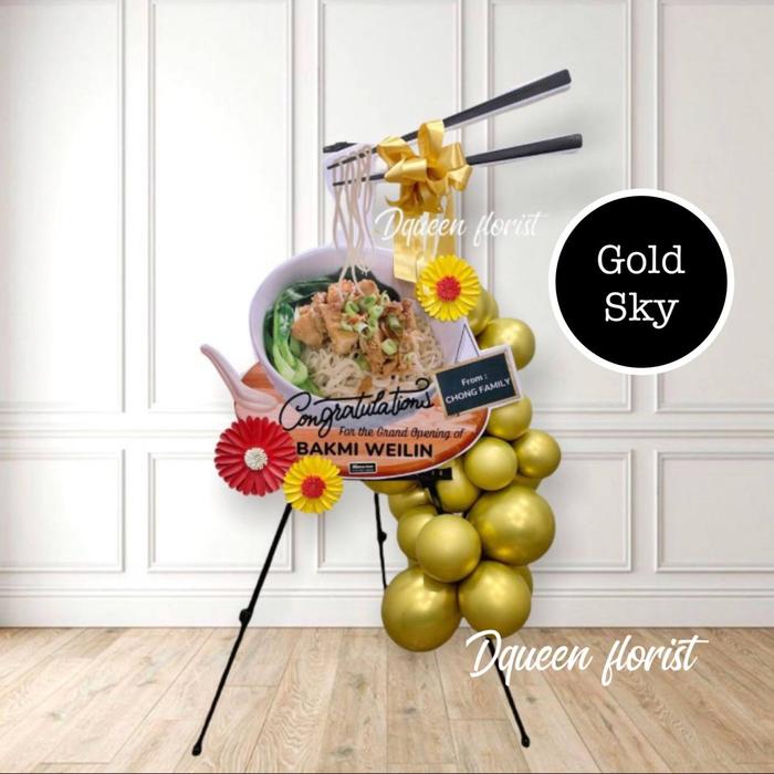 Jual Papan Bunga Gold Sky Ucapan Selamat Peresmian Grand Opening Balon ...