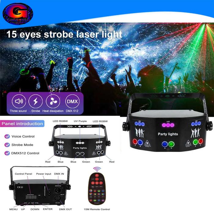 Jual Lampu Laser Show System 15 mata Original Laser Stage Lighting NEW ...