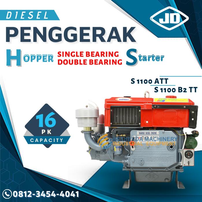 Jual mesin penggerak diesel engine Jiang Dong 16 HP Hopper S1100 Starter - Kota Surabaya ...