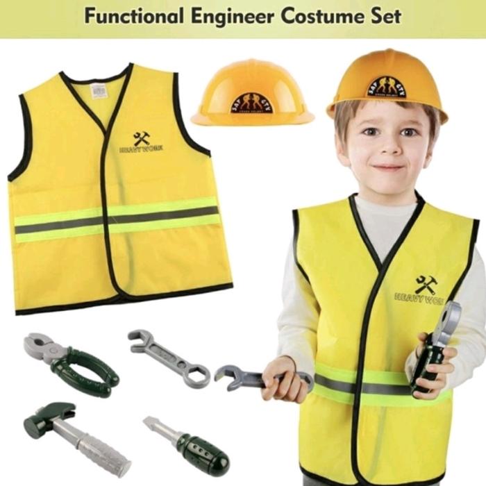 Jual Kostum Anak Profesi Pekerja Bangunan / Construction Worker Costume ...