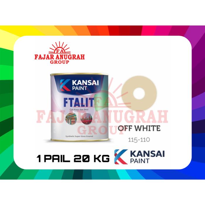 Jual Kansai Ftalit Gloss off white 115-110 Cat Kayu dan Besi 20 Kg ...
