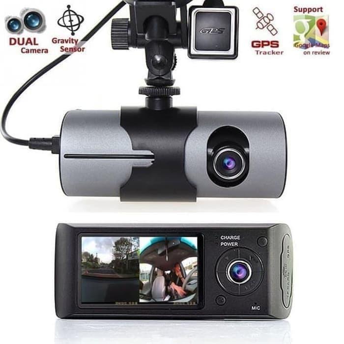 Jual Camera Mobil DVR R300 GPS Gerak Sensor Dual Camera CCTV Dash Cam ...