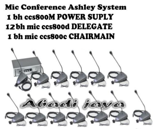 Jual Mic Conference Ashley CCS800M Chairman Delegate 1 chairman 12 ...