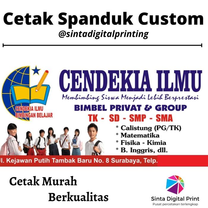 Jual Cetak Banner Bimbingan Belajar Bimbel Custom / Spanduk Flexy - Kab ...