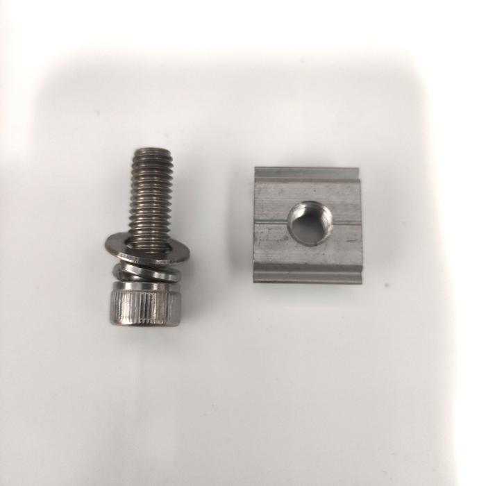 Jual Sliding Nut M8 mur baut railing aluminium mounting bracket panel ...