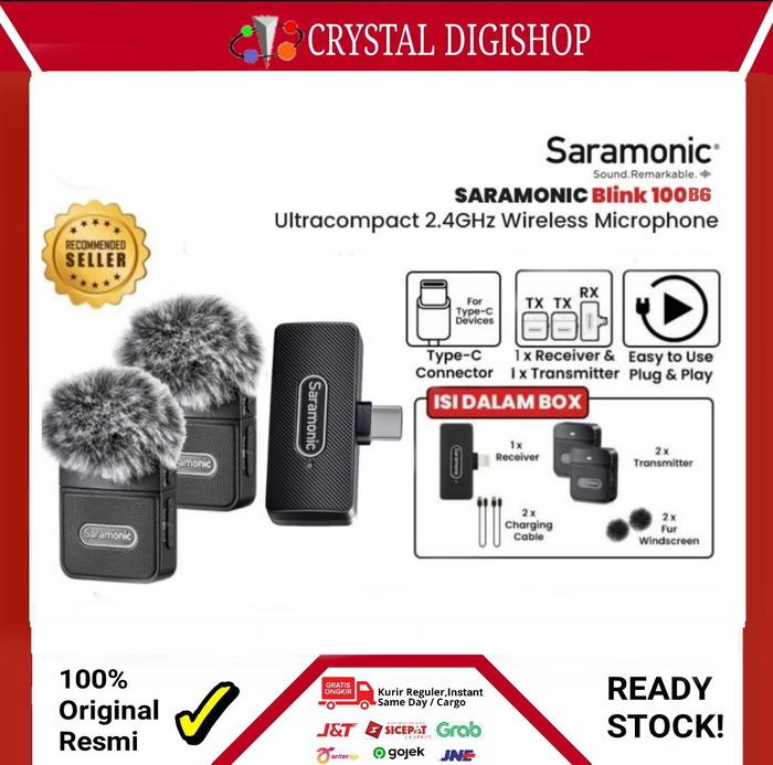 Jual Saramonic Blink 100 B6 2.4GHz Type C Mic Wireless Microphone Resmi - Kota Bandung - Crystal ...