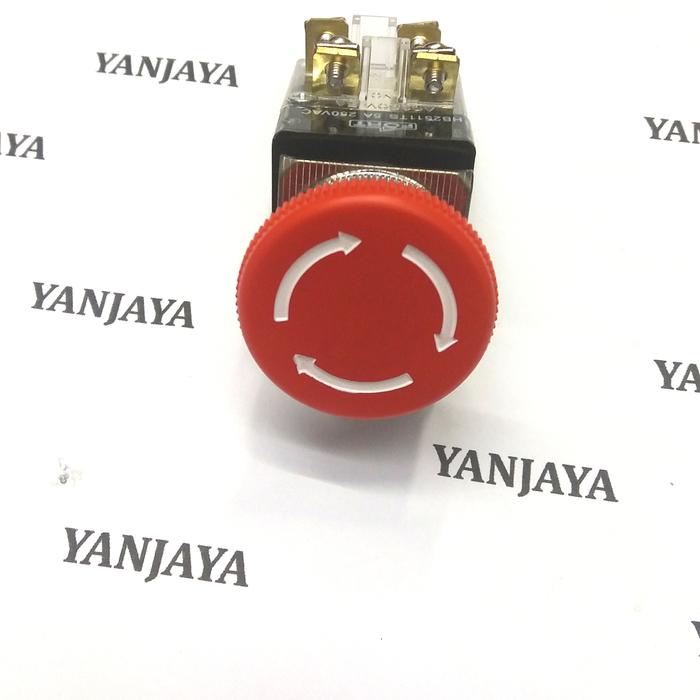 Jual emergency push button 25mm/emergency push button 1no1nc 25mm ...
