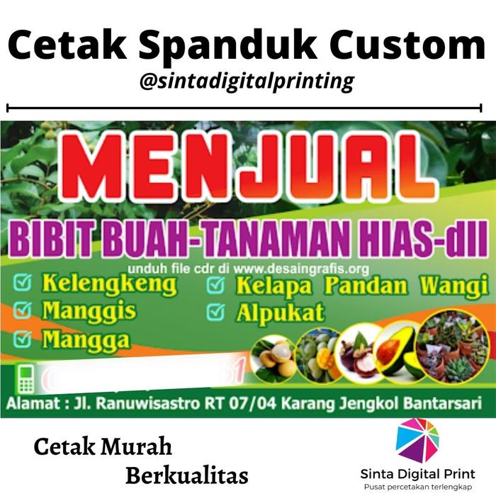 Jual Cetak Spanduk Kios Jual Bibit Tanaman / Banner Flexy - Kab ...