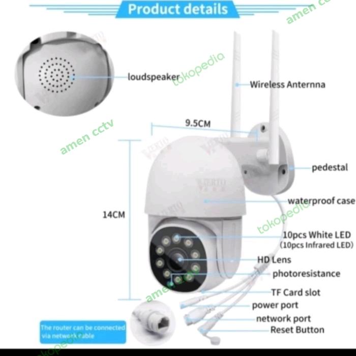 Jual IP CAMERA CCTV WIRELESS V380 SMART WIFI IP CAM V380 PRO WATERPROOF ...