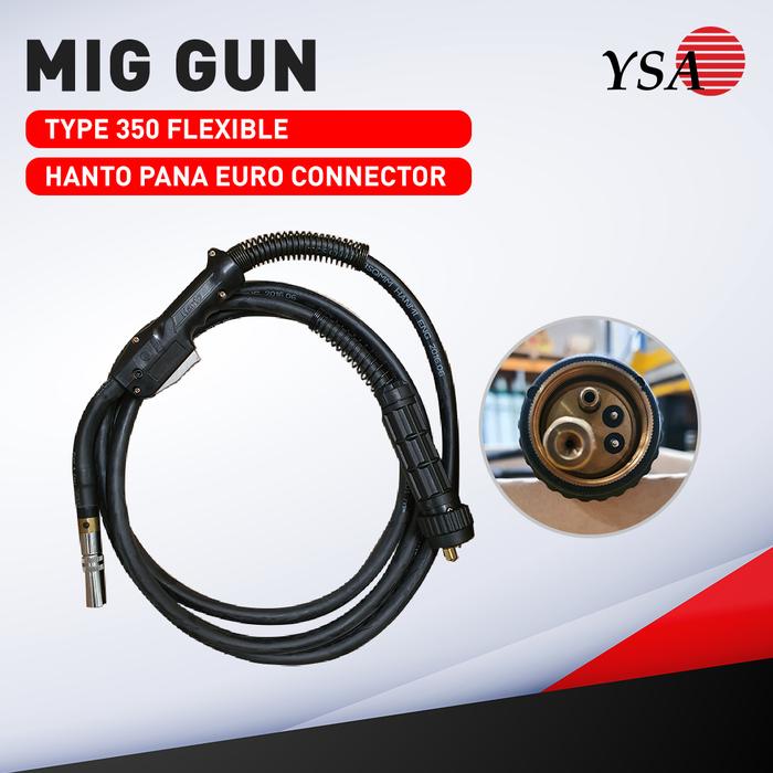Jual HANTO MIG GUN TYPE PANASONIC 350 FLEXIBLE NECK - 4 METER OTC ...