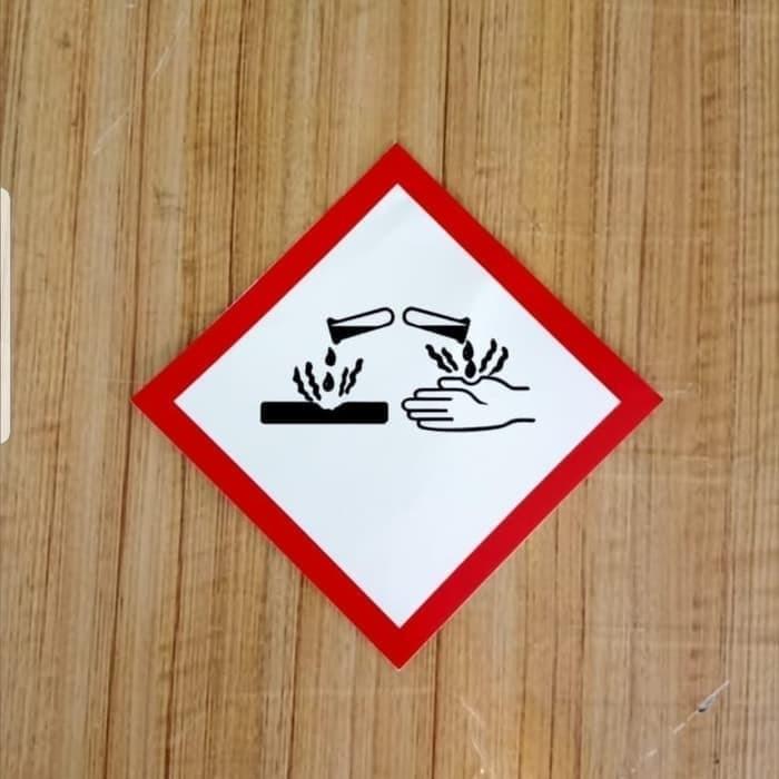 Jual STICKER RAMBU K3 SIMBOL LIMBAH B3 korosif - 10X10 - Jakarta Barat ...