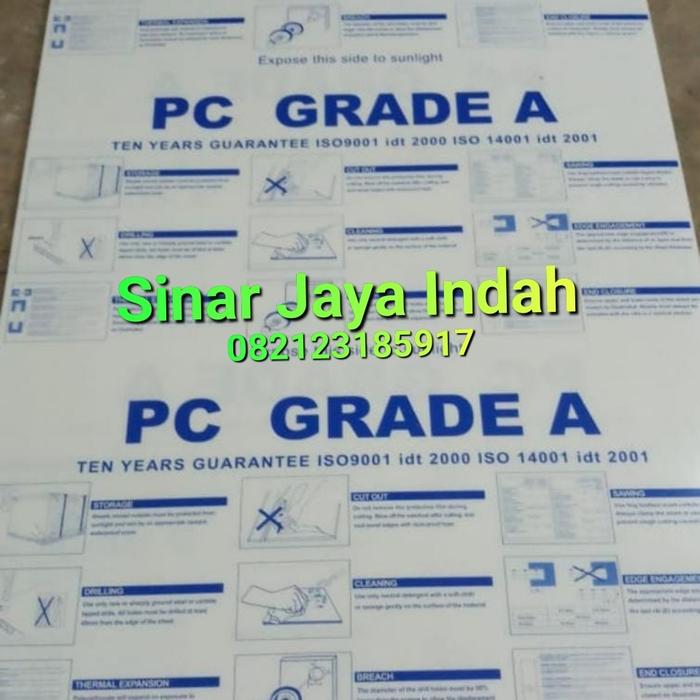 Jual Polycarbonate Sheet 2mm x 122cm x 244cm Polycarbonate Clear Solid - Jakarta Barat - sinar ...