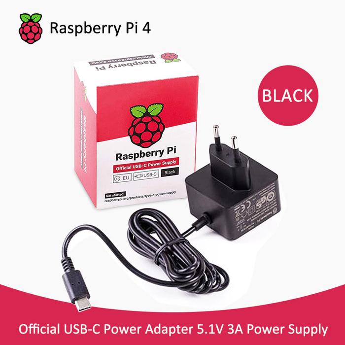 Jual Adaptor Original Raspberry Pi 4 High Power Real 5V 3A - Kab ...
