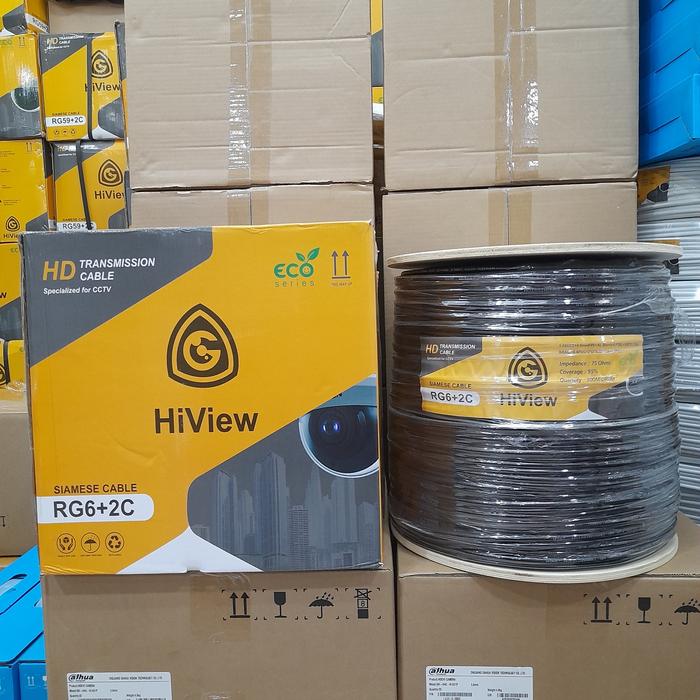 Jual Kabel coaxial CCTV RG-6+Power 300M hiview hitam - Jakarta Utara - psucctv | Tokopedia