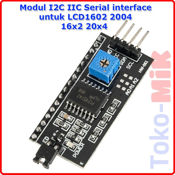 Jual Modul Interface Serial I2C IIC untuk LCD 1602 16x2 2004 20x4 ...