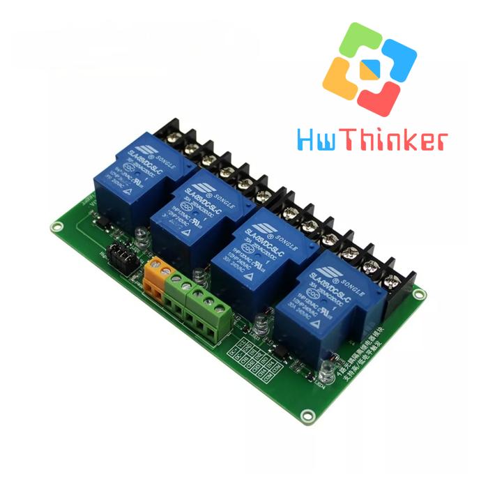 Jual Modul Relay Board 4 ch 4ch channel 5V 12V 24V 30A Opto Aktif High ...