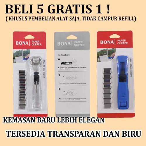 Jual Paper Clipper Portable Penjepit Kertas Stapler Staples clip isi 8 ...