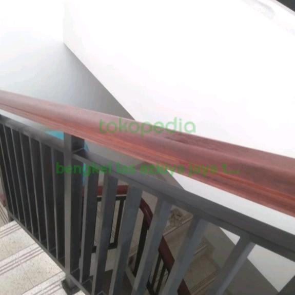 Jual railing tangga minimalis handle kayu - Kota Tangerang Selatan ...