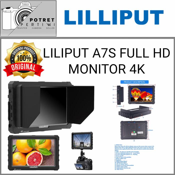 Jual LILIPUT MONITOR A7S FULL HD WITH 4K / LILIPUT A7S FULL HD 4K ...
