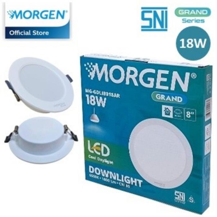 Jual Lampu Downlight LED Panel Bulat Morgen Grand 18 watt 6500K - Putih ...