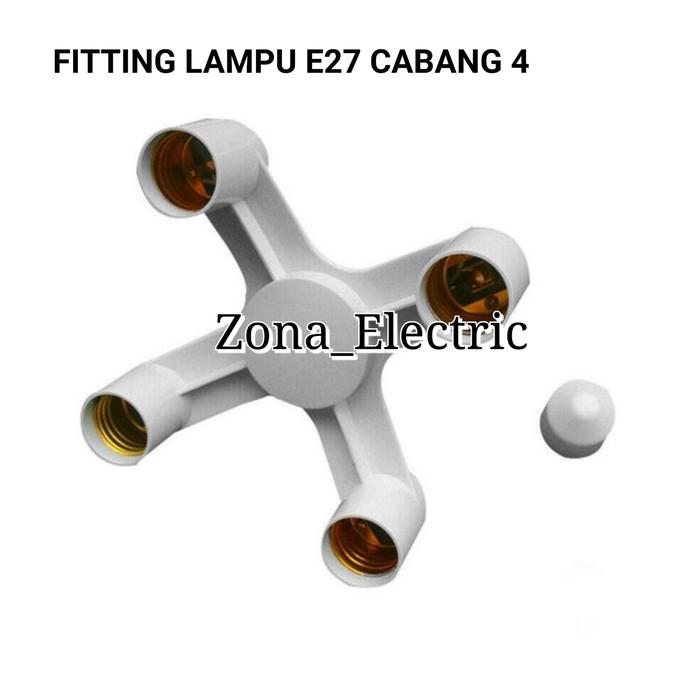 Jual FITTING LAMPU E27 CABANG 4 LAMPU BOHLAM STUDIO / FITTING PLAFON ...