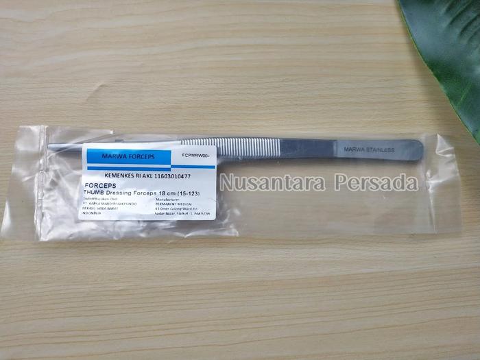 Jual Pinset Anatomis Marwa 18cm Anatomical anatomi Dressing Forcep ...