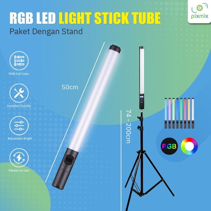 Jual RGB Stick Handheld LED Video RGB Lighting Photography Light 2000LM ...