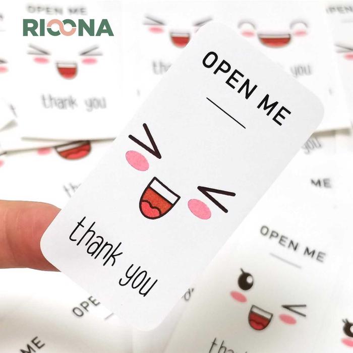 Jual 100 pcs Stiker Label Open Me Stiker Label Thank You - Jakarta ...