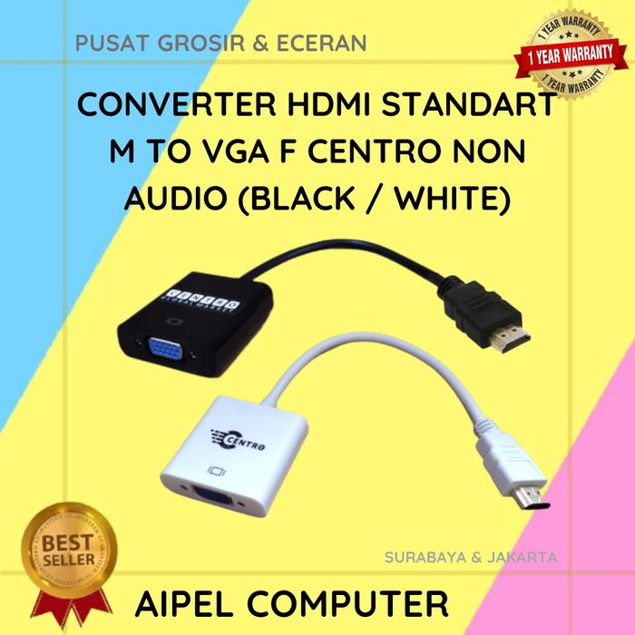 Jual HSV | CONVERTER HDMI STANDART MALE TO VGA FEMALE CENTROO NON AUDIO ...