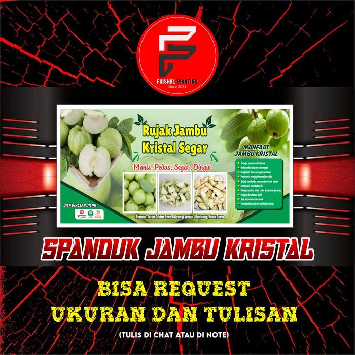 Jual Spanduk/Banner Rujak Jambu Kristal Ukuran 2 x 1 meter - Kab ...