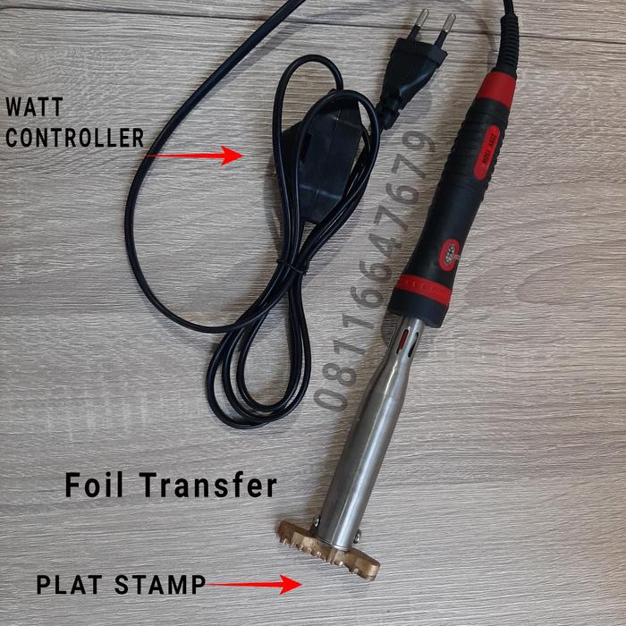 Jual alat stamp kulit dan foil model solder watt controller emboss ...