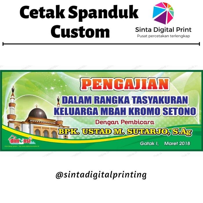 Jual Cetak Spanduk Pengajian Ramadhan Maulid Nabi Custom / Banner Flexy ...