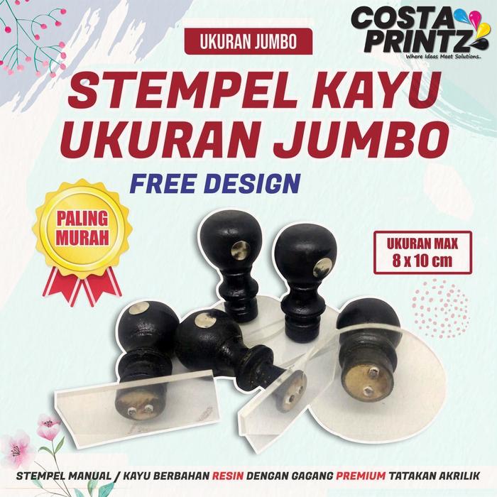 Jual Stempel Kayu Jumbo Akrilik /Biasa/Manual Ukuran Besar Desain Suka ...