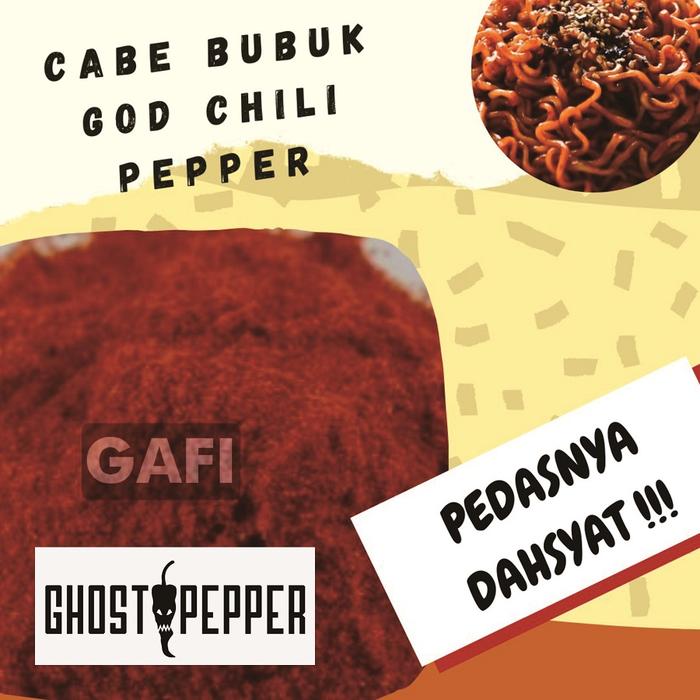 Jual Cabe Bubuk Ghost Pepper 1 Kg God Pepper Cabai Bubuk Terpedas GAFI ...