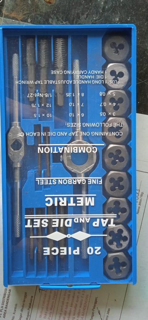 Jual Tap Die Set 12 20 pcs Alat Snai dan Tap Ulir Dart Mur Baut Alat ...