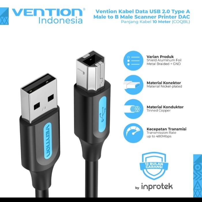 Jual Kabel USB printer 1.5meter type A to type B VENTION - Kota Bandung ...