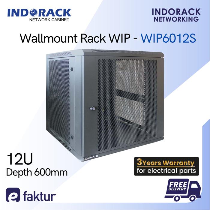 Jual Indorack Wallmount Rack 12U Single Perforated Door D. 600mm ...