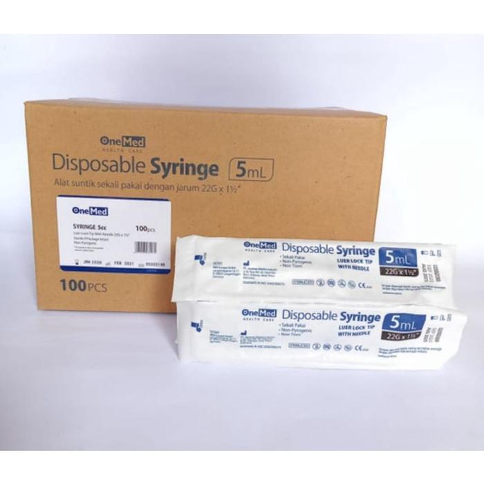 Jual Spuit Onemed 5cc/ml 1box isi 100pcs ORIGINAL - Kota Medan - Alkes ...