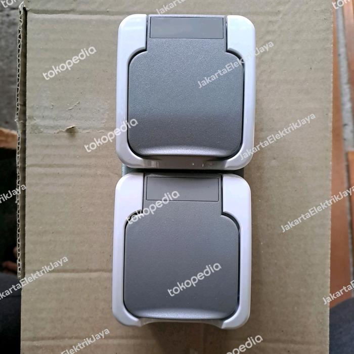 Jual BROCO ATLANTIC STOP KONTAK 2 GANG OUTDOOR VERTICAL 225151 ...