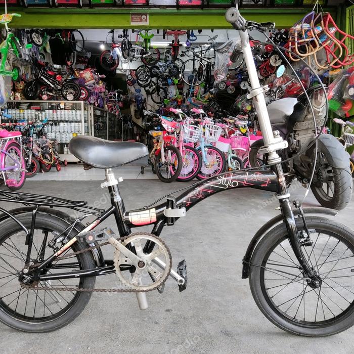 Jual Sepeda lipat 16 united stylo second black - Jakarta Barat - tiga ...