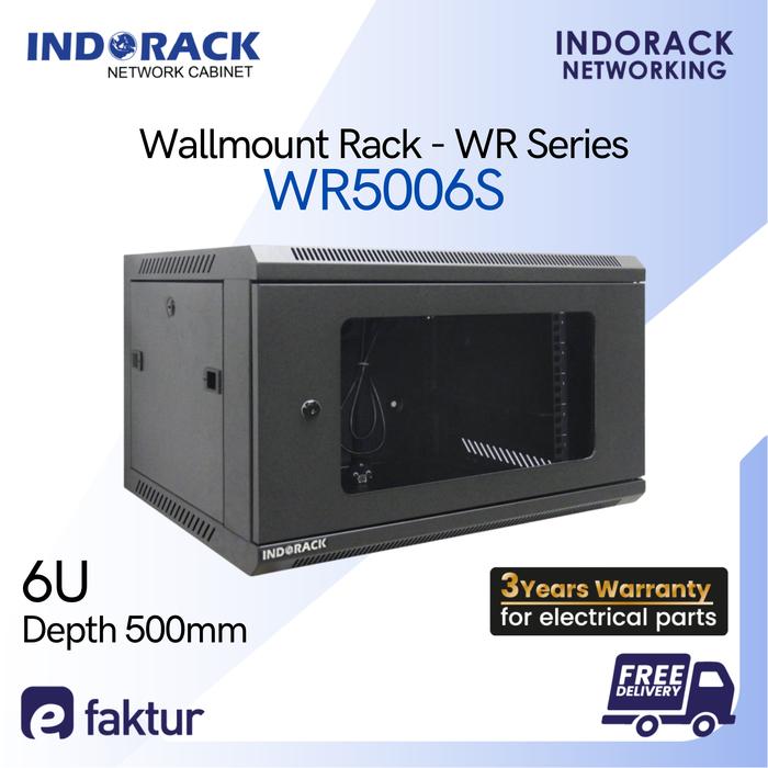 Jual Indorack Wallmount Rack 6U Single Door Rack Server Depth 500mm ...